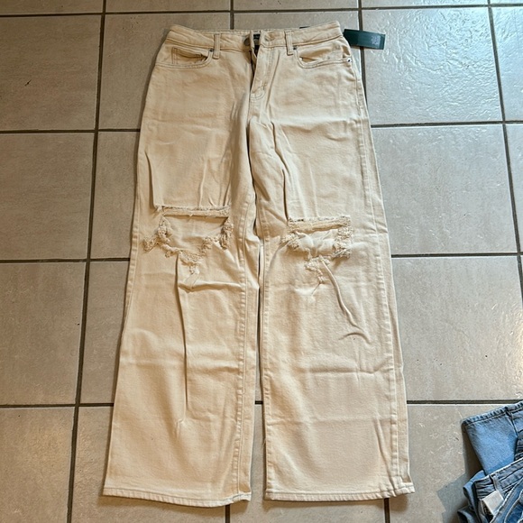 wild fable | Jeans | Nwt Wild Fable Target Cream Highrise Baggy Jeans ...